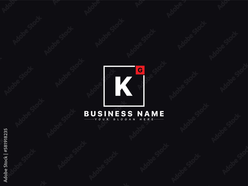Minimalist Gk Logo, Simple Gk Letter Icon Logo For You Stock Vector ...