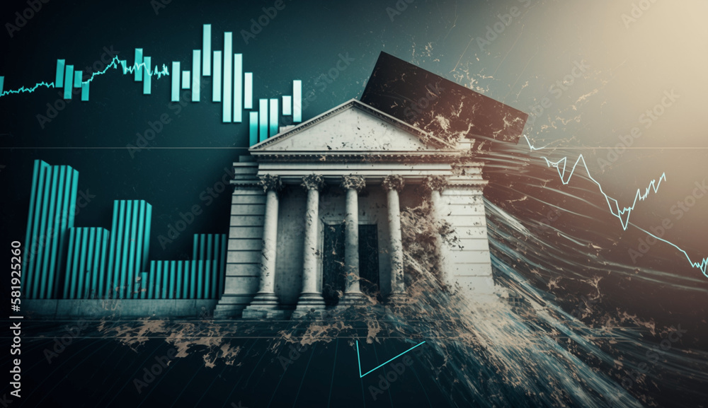 Bank crash chart graph ai generated ilustração do Stock | Adobe Stock