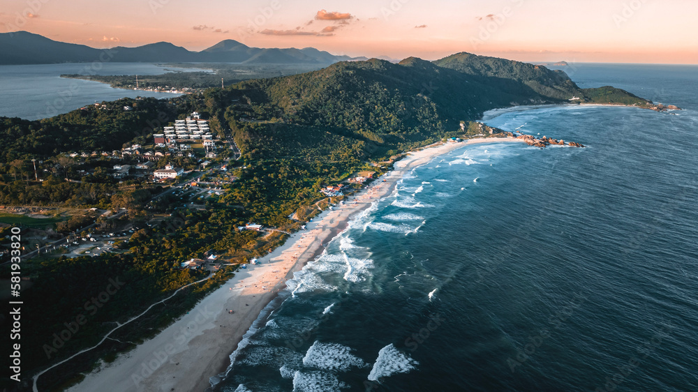 Paisagem Paradisíaca Praia Tropical Mole Floripa Florianópolis Ilha ...
