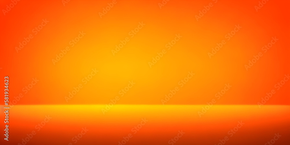 Orange product background stand or podium pedestal on empty display ...