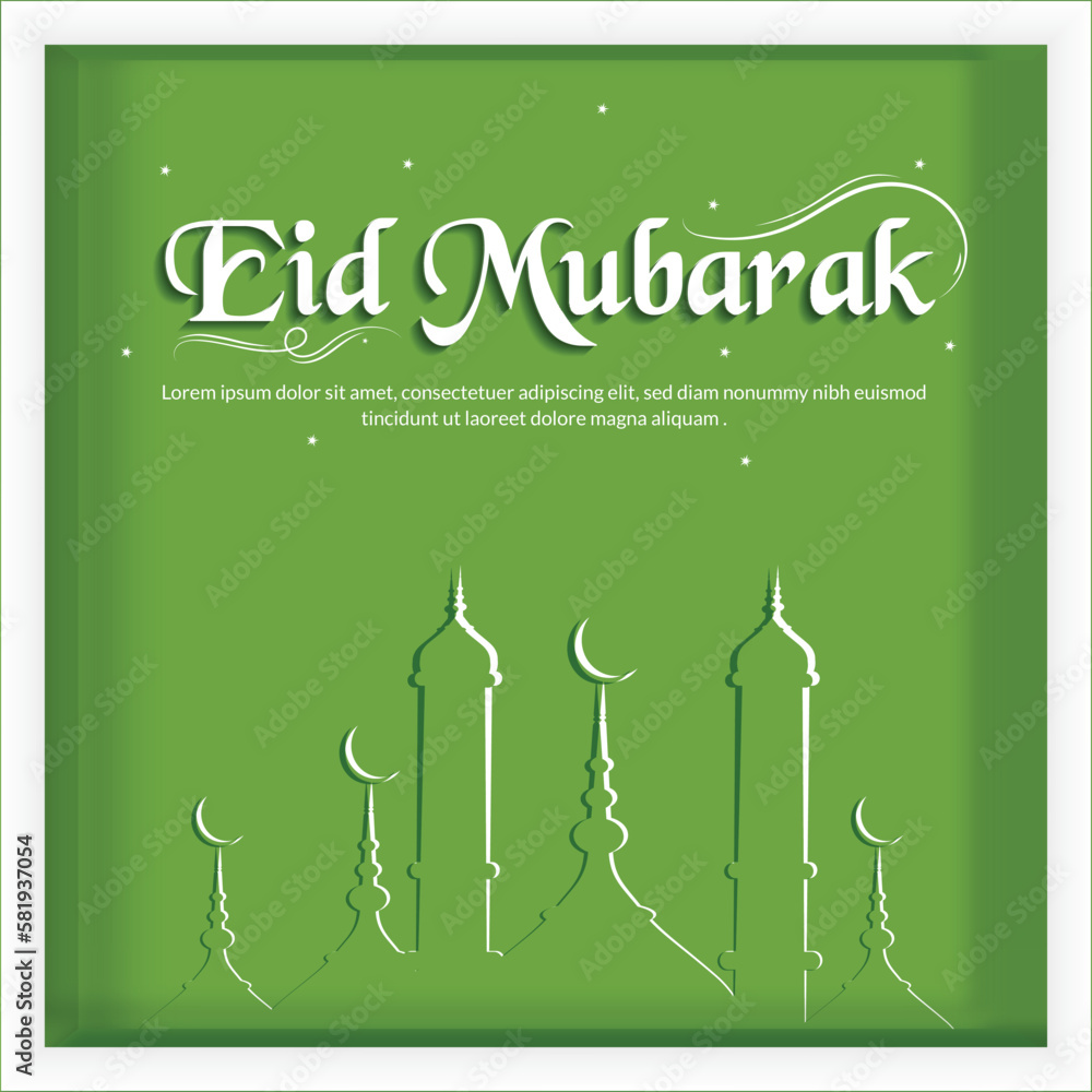 Clean Islamic Religious Festival and Eid Ramzan Kareem greeting Social ...