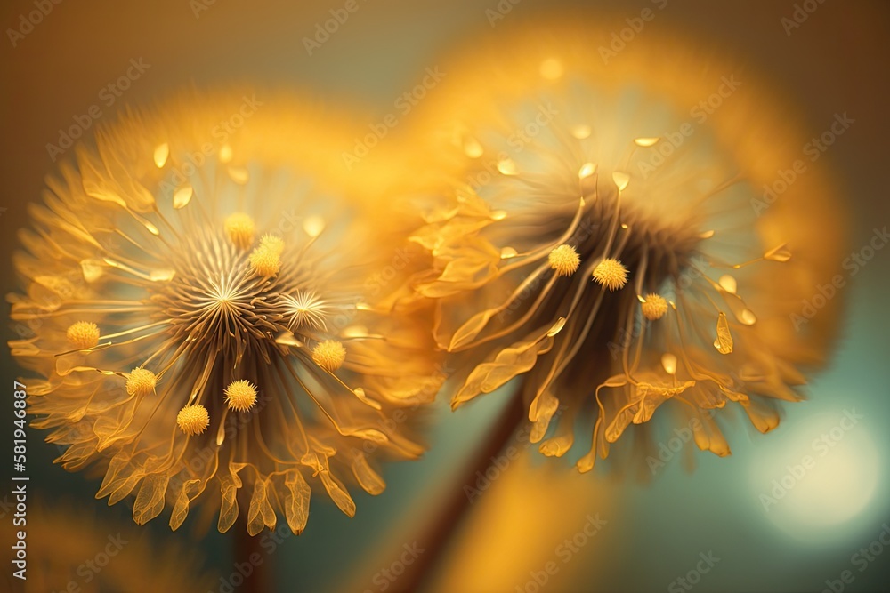 Lovely landscape as a backdrop. Design for floral art. Macro abstract photography Soft Flower ...