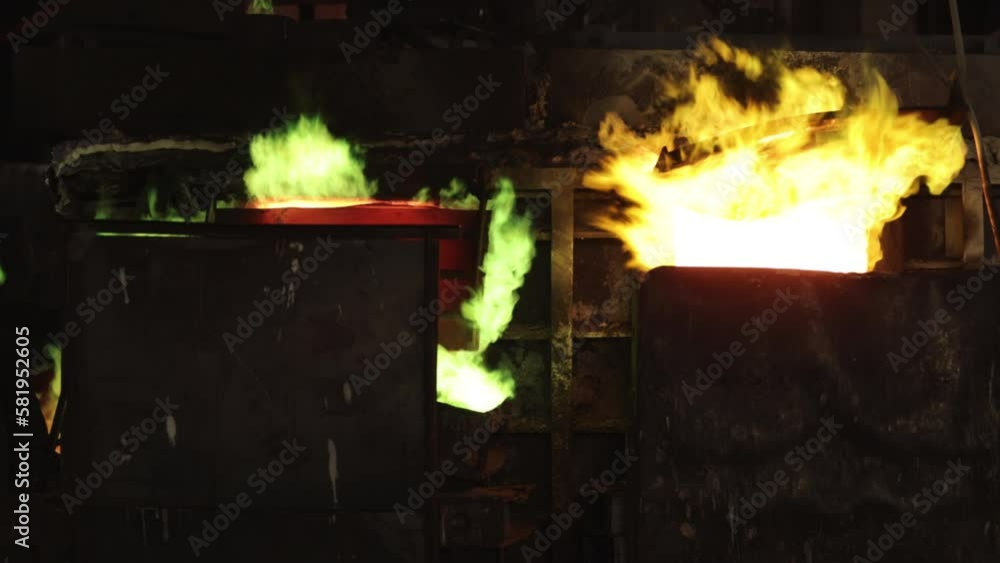 metallurgical manufacture, Blast furnace, Molten metal. Melting of ...