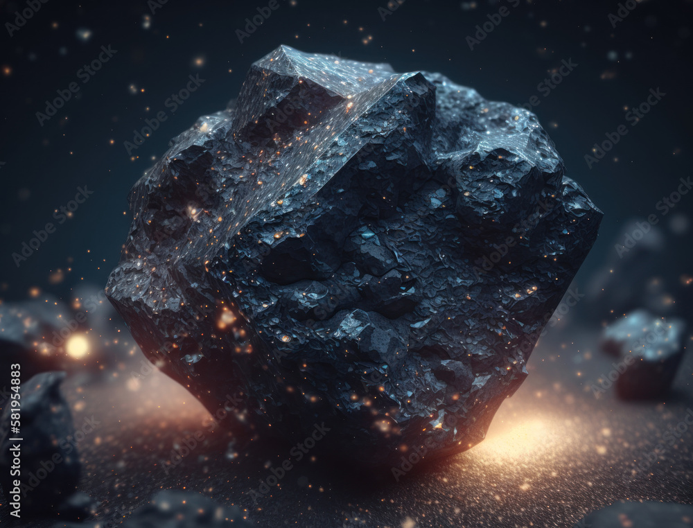 Tektite Meteorite background stone created with Generative AI ...