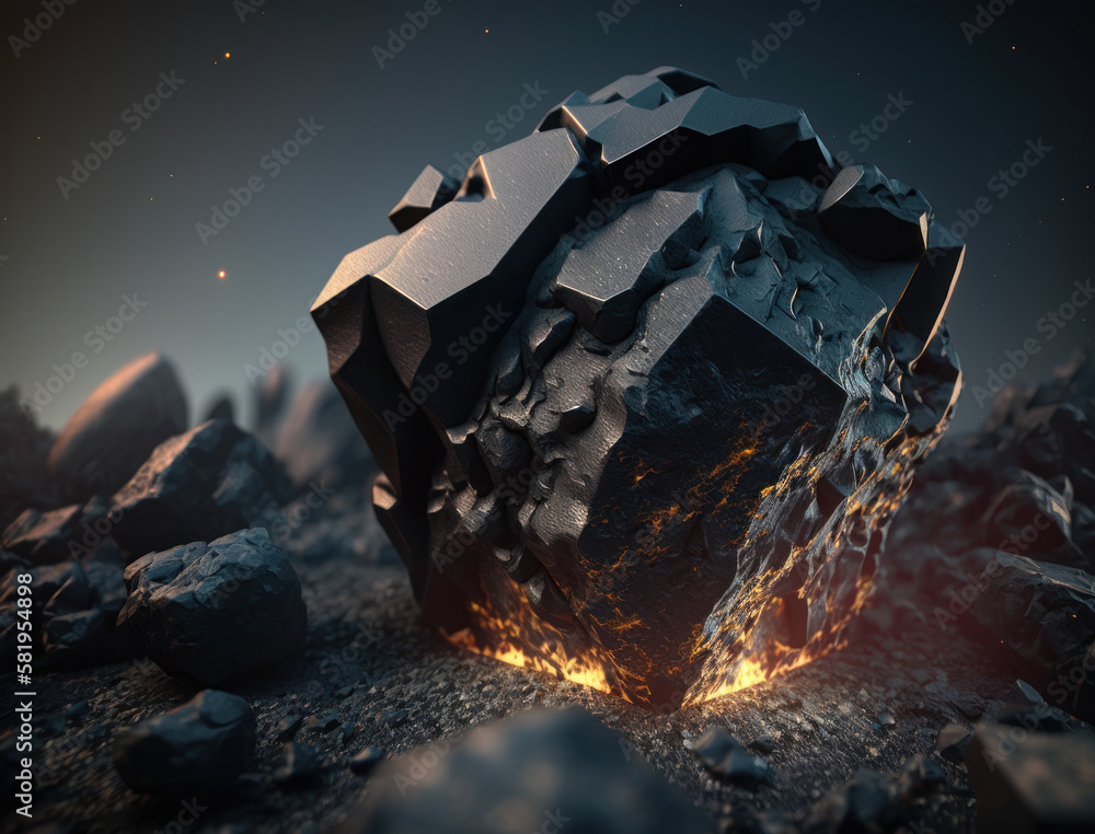 Tektite Meteorite background stone created with Generative AI ...
