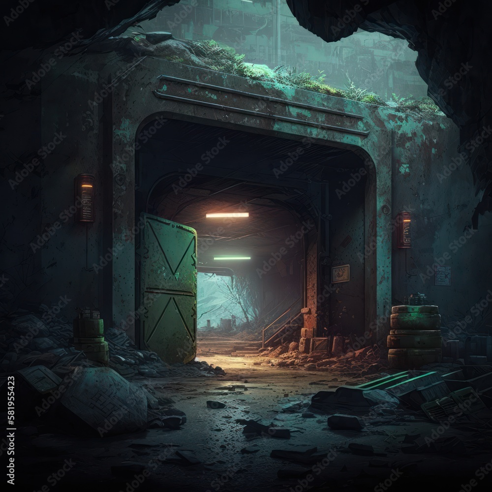 Underground Military Base Game Art Stock Illustration | Adobe Stock