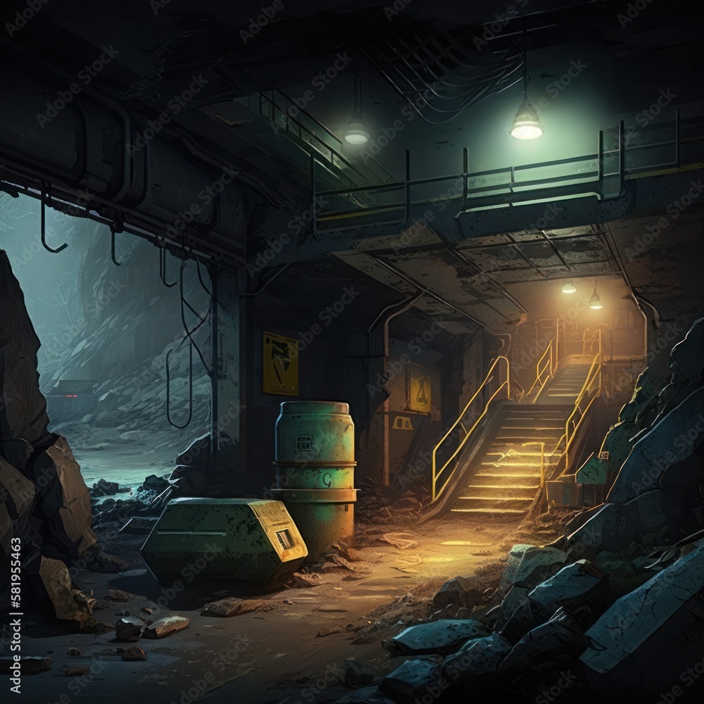 Underground Military Base Game Art Stock Illustration | Adobe Stock