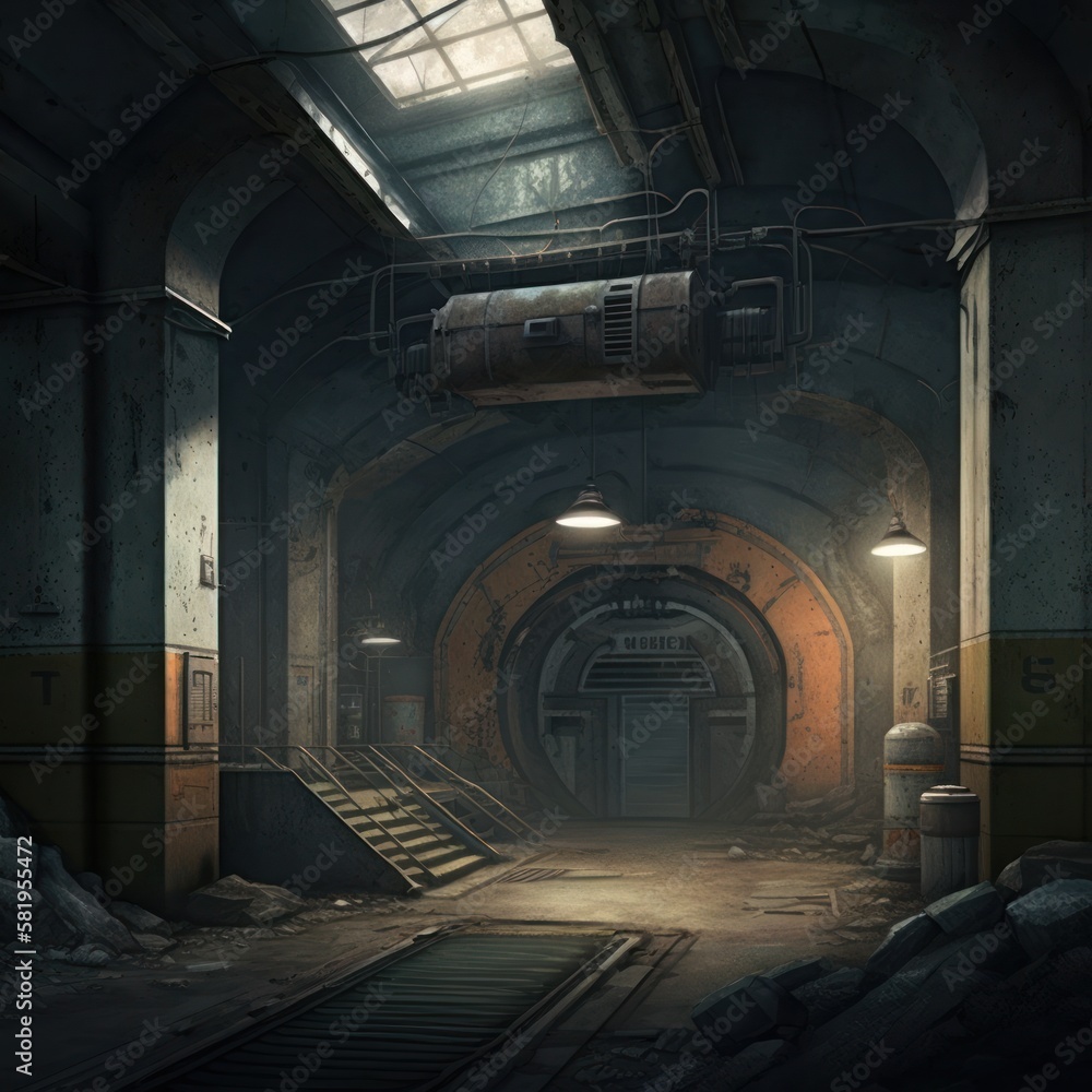 Underground Military Base Game Art Stock Illustration | Adobe Stock