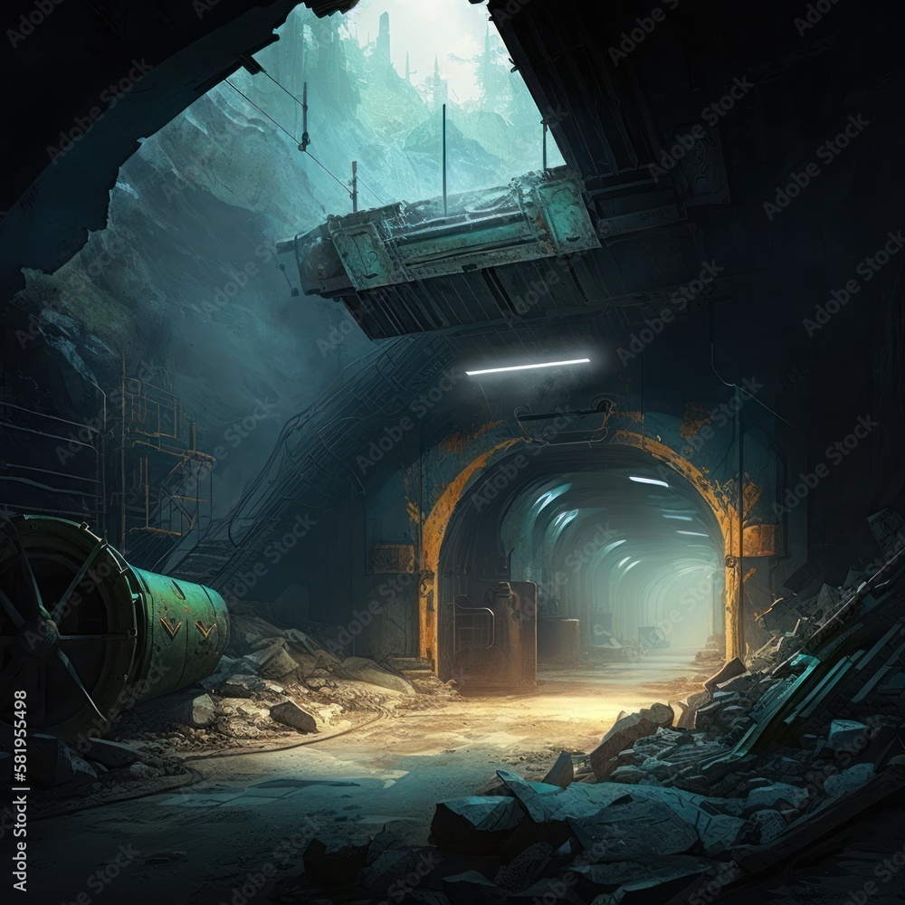 Underground Military Base Game Art Stock Illustration | Adobe Stock