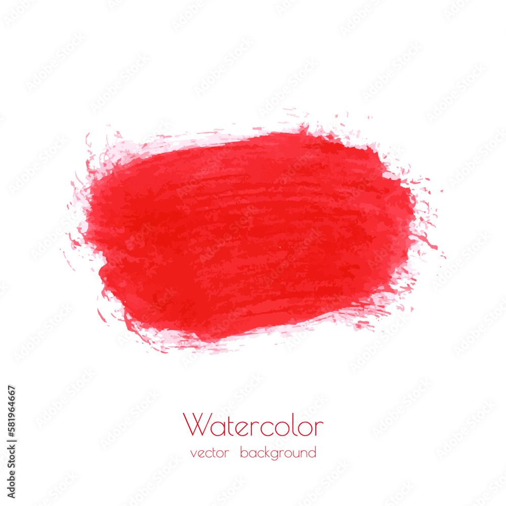 Vector bloody red, rose watercolor texture background with dry brush ...