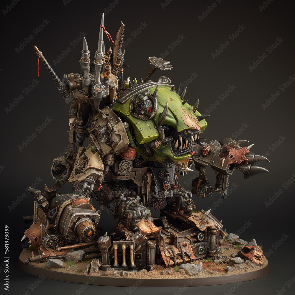 orc, chaos, waha, warrior, 40K, war, hammer, statue, asia, temple ...