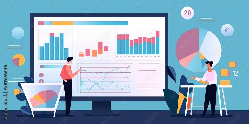 4K resolution or higher, business people analytics and monitoring on ...