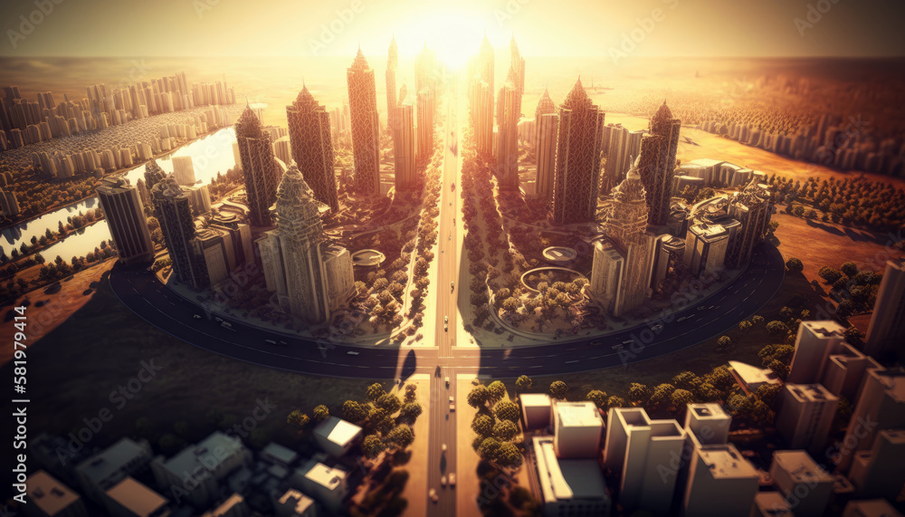 Mega capital city futuristic Sci-fi town background, sci-fi landscape ...