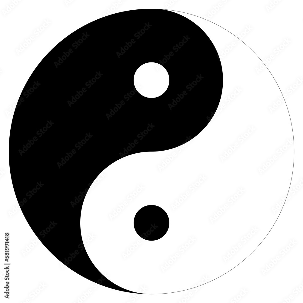 yin yang symbol on PNG transparent background Stock Illustration ...