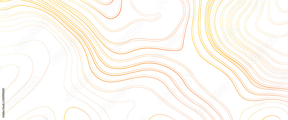 The stylized height of the topographic map contour in colorful lines ...