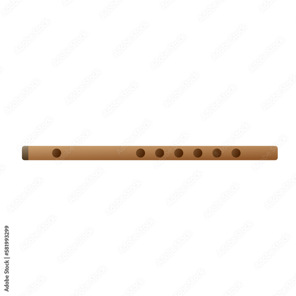 bamboo wooden flute vector illustration logo icon clipart Stock Vector ...