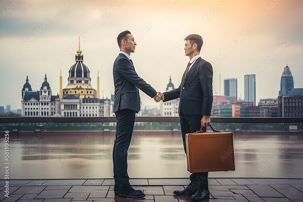 Two Business People Shaking Hands