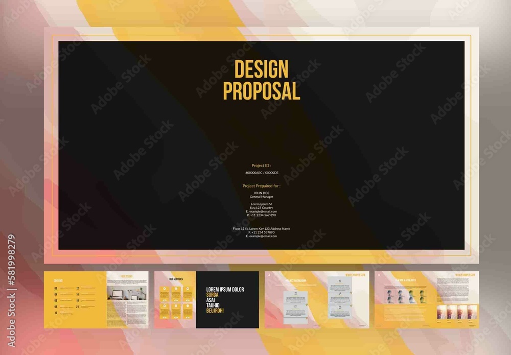 Modern Design Proposal Presentation Layouts Stock Template | Adobe Stock