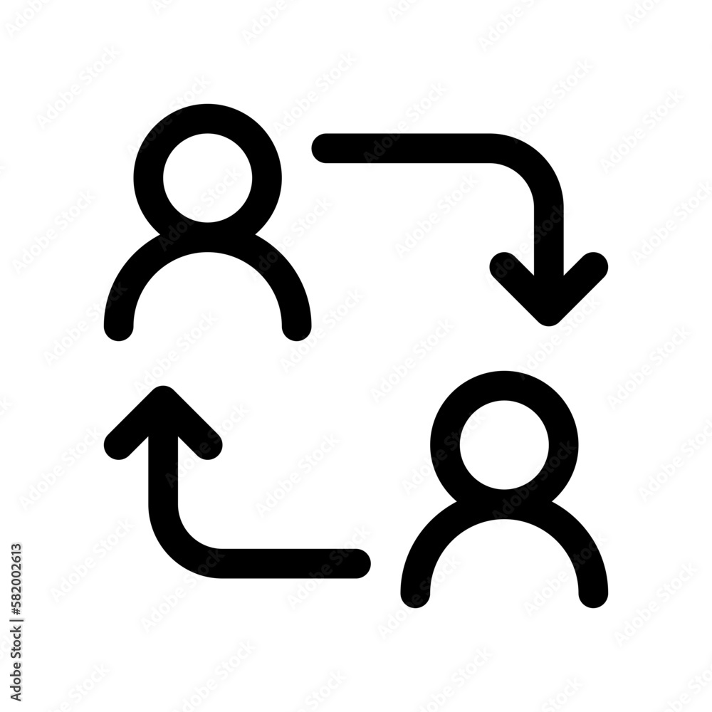 Editable employee turnover, account switch vector icon. Part of a big ...