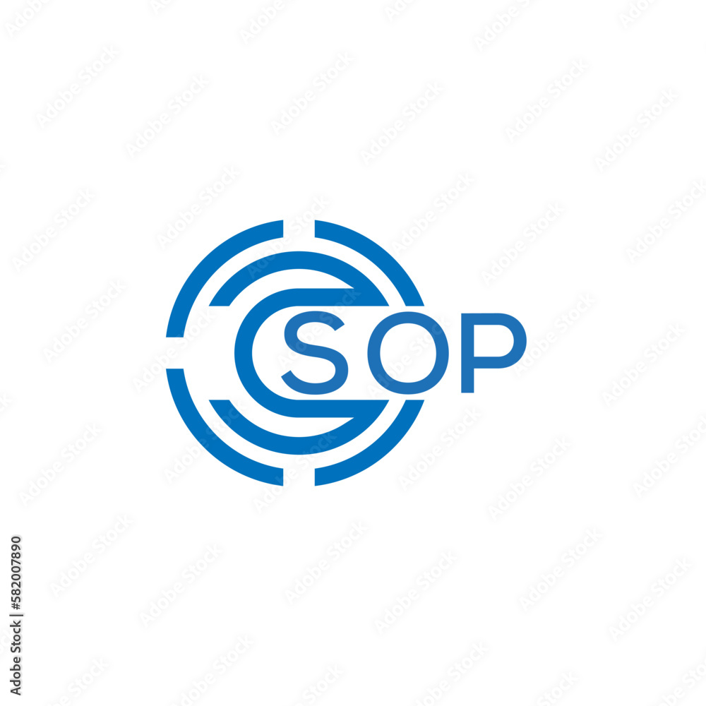 SOP letter logo design. SOP creative initial letter logo concept. SOP ...