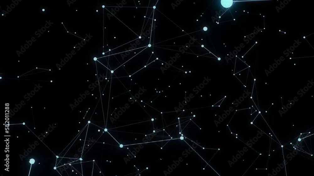Interference in the plexus links. Black and white screen saver ...