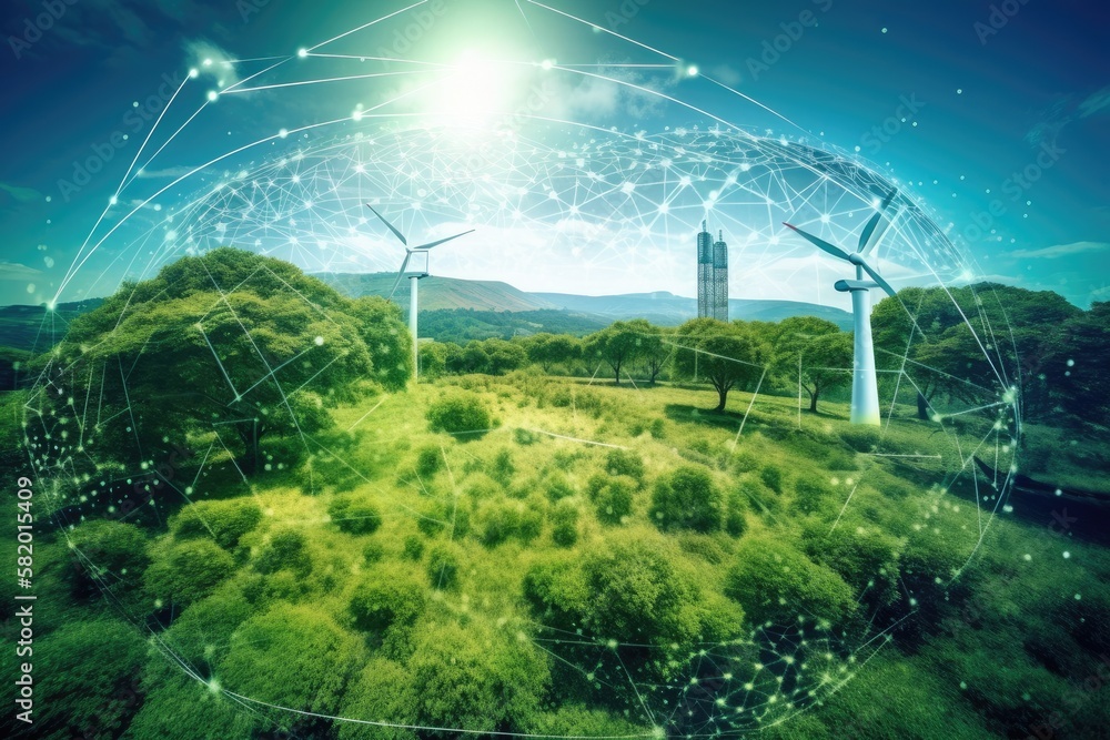 Concept for environmental technology. aims for sustainable development ...