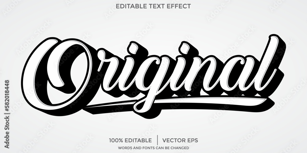 editable original vector text effect with modern style design Stock ...