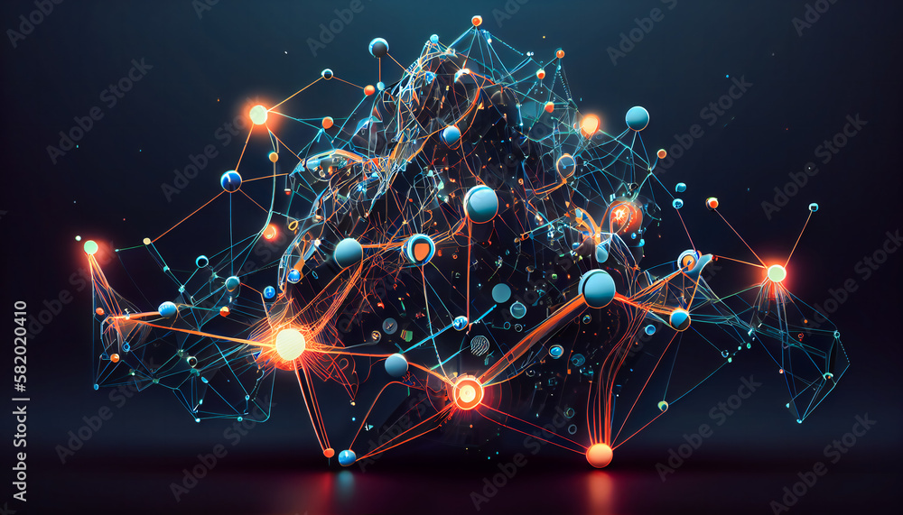 A Graphical Representation Of A Connected Iot Network With Various