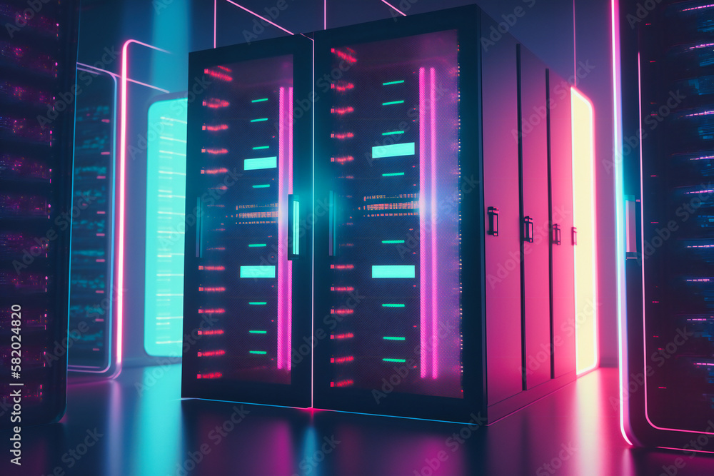 Abstract data centers and server visuals set the pace for a high-tech ...