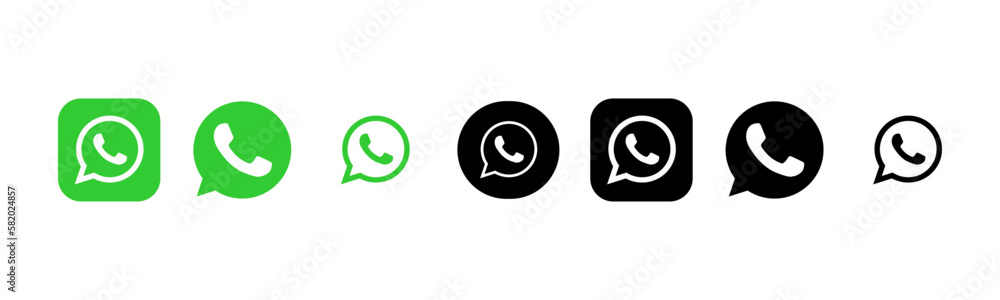Whatsapp logo icon vector collection Stock Vector | Adobe Stock