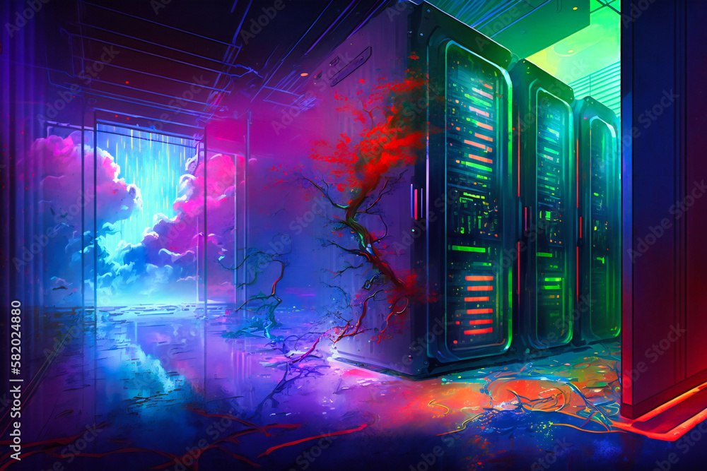 Abstract data centers and server visuals set the pace for a high-tech ...