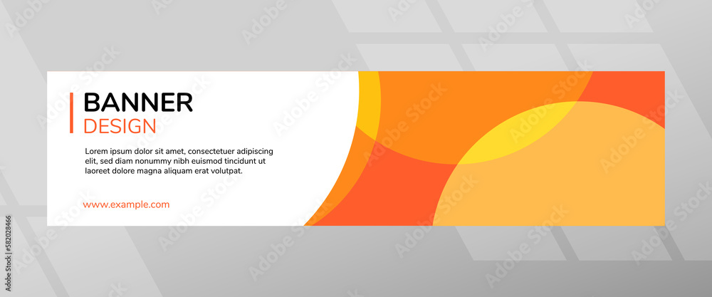 Simple Orange Ads Banner Design Stock Vector | Adobe Stock