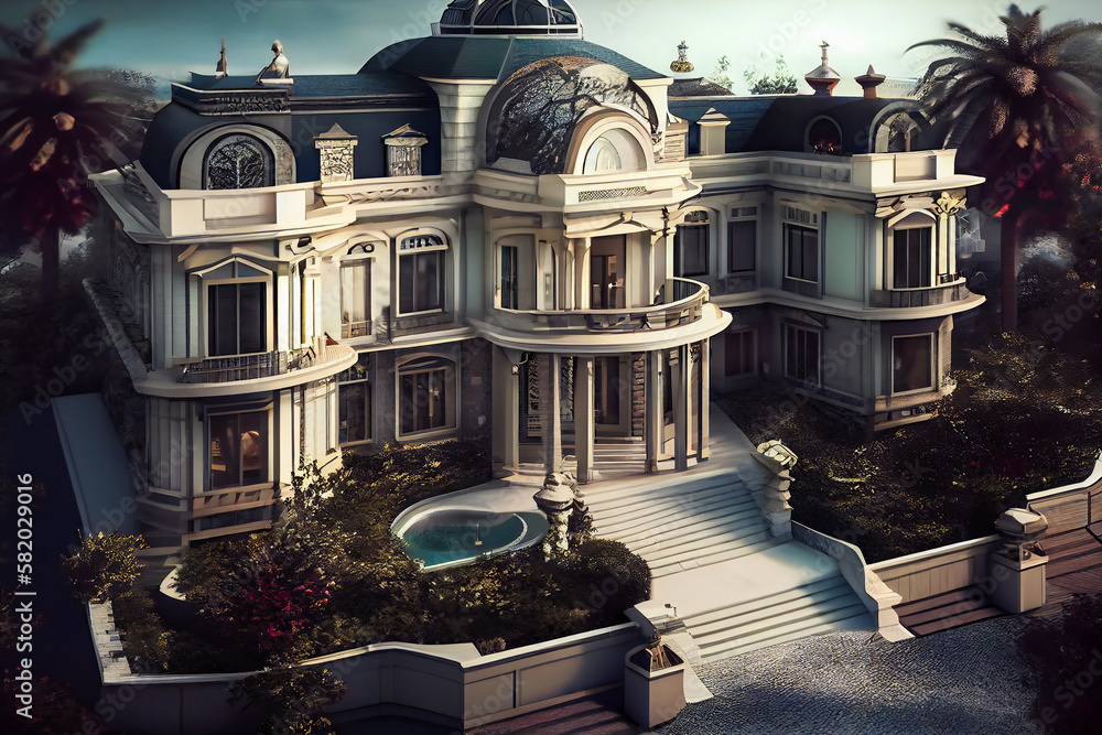 Luxurious Residence. The Most Expensive Home in the World. Generative ...