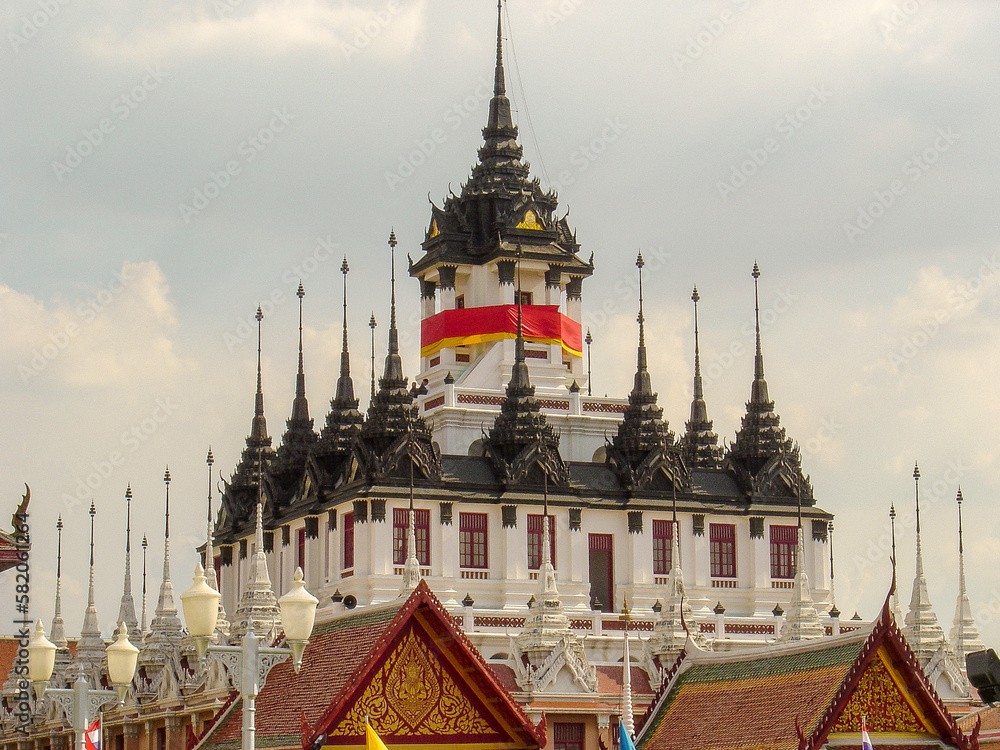 Metal Castle aka Wat Loha Prasat temple in Grand Palace of king built ...