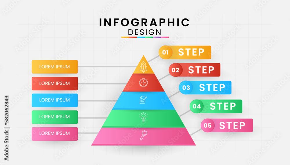 Infographic template for business isolated on white background ...