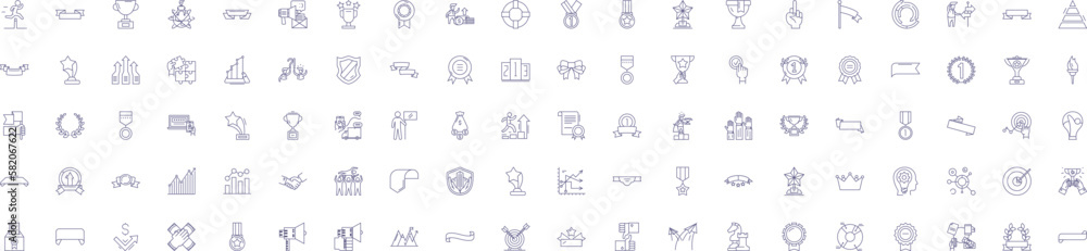 Business process management line icons signs set. Design collection of ...