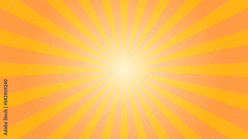 Bright orange and yellow rays background Stock Vector | Adobe Stock