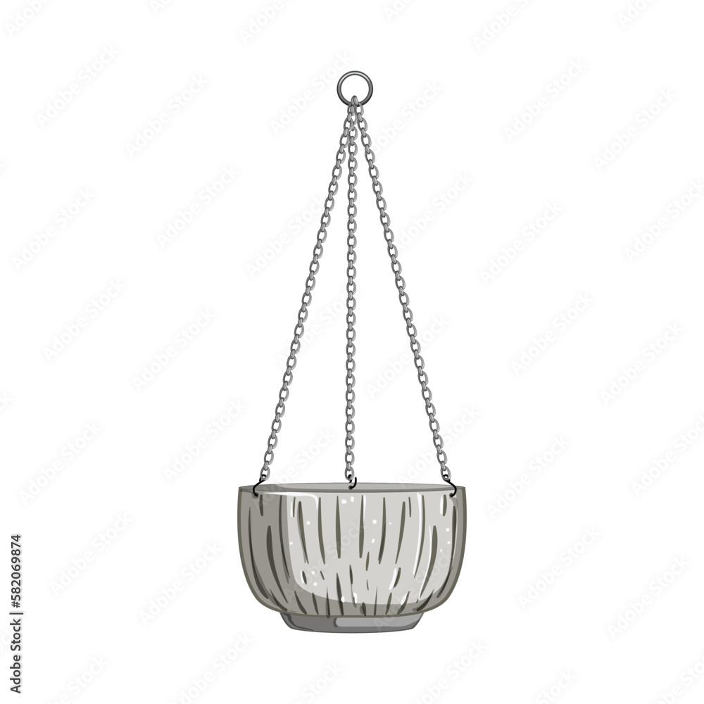flower hanging planter cartoon vector illustration Stock Vector | Adobe ...