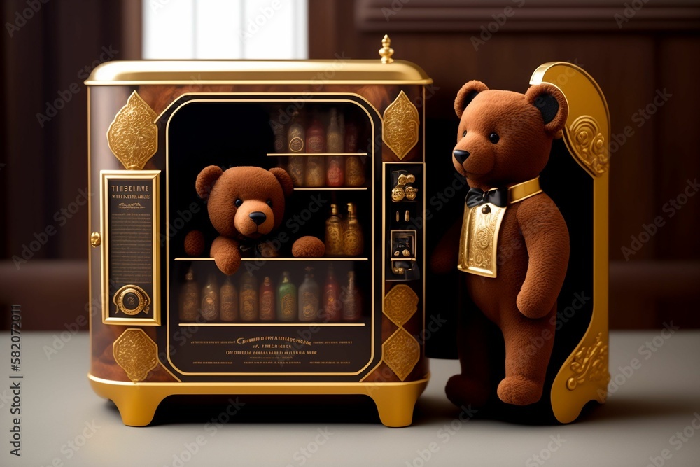 Bear Vending machine Stock Illustration | Adobe Stock