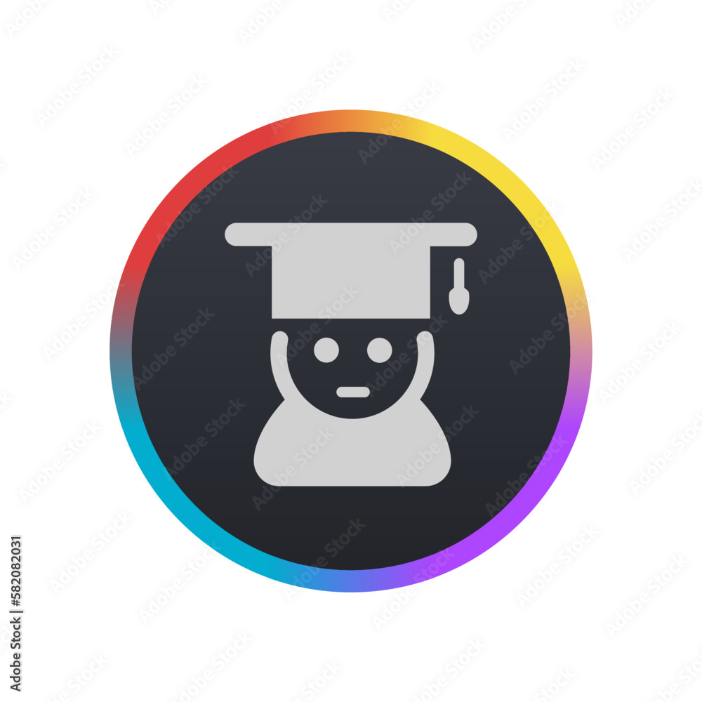 Graduation - Pictogram (icon) Stock Vector | Adobe Stock
