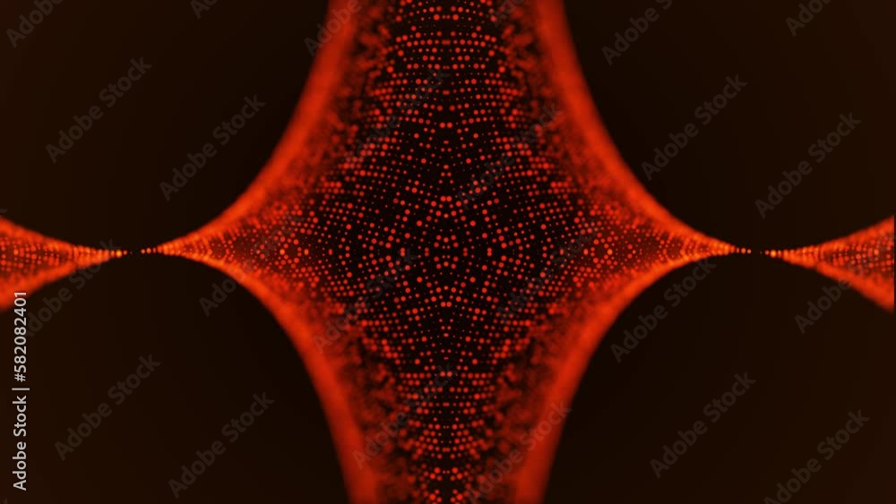 Futuristic particle wave. Abstract technology background. Big data ...