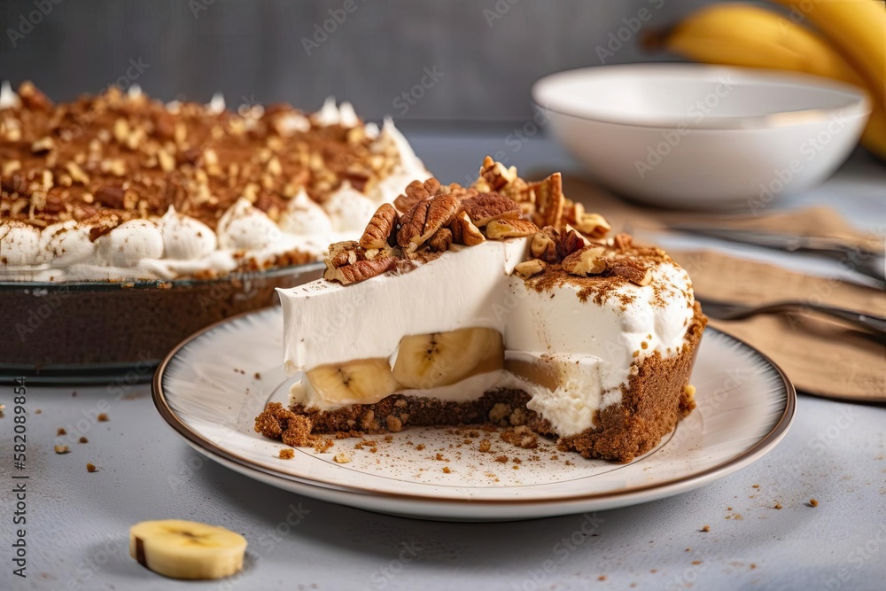 Irresistible Banoffee Pie, Showcasing Beige and Golden Tones of this ...