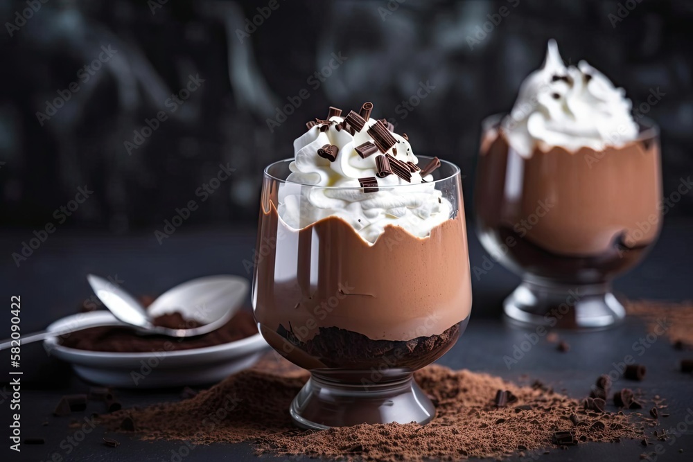 Elegant Mousse Cake, a Group Arrangement Featuring Beige and Chocolate ...