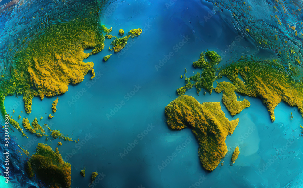 Green earth. Back when the earth's primitive contents were full of ...