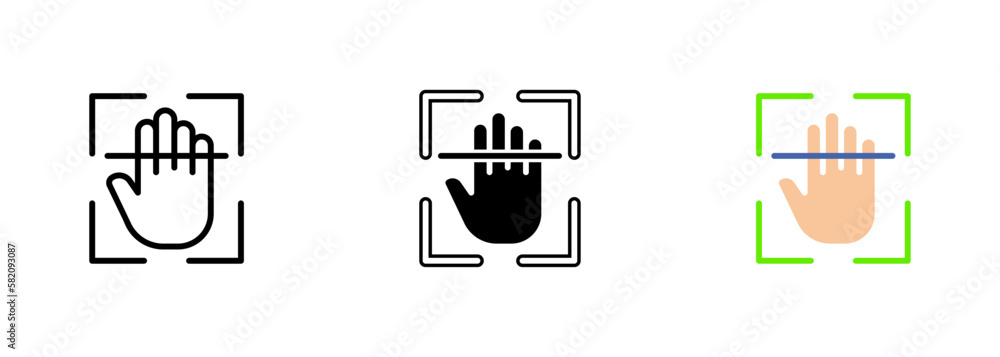 A fingerprint scanner, used for biometric authentication and security ...