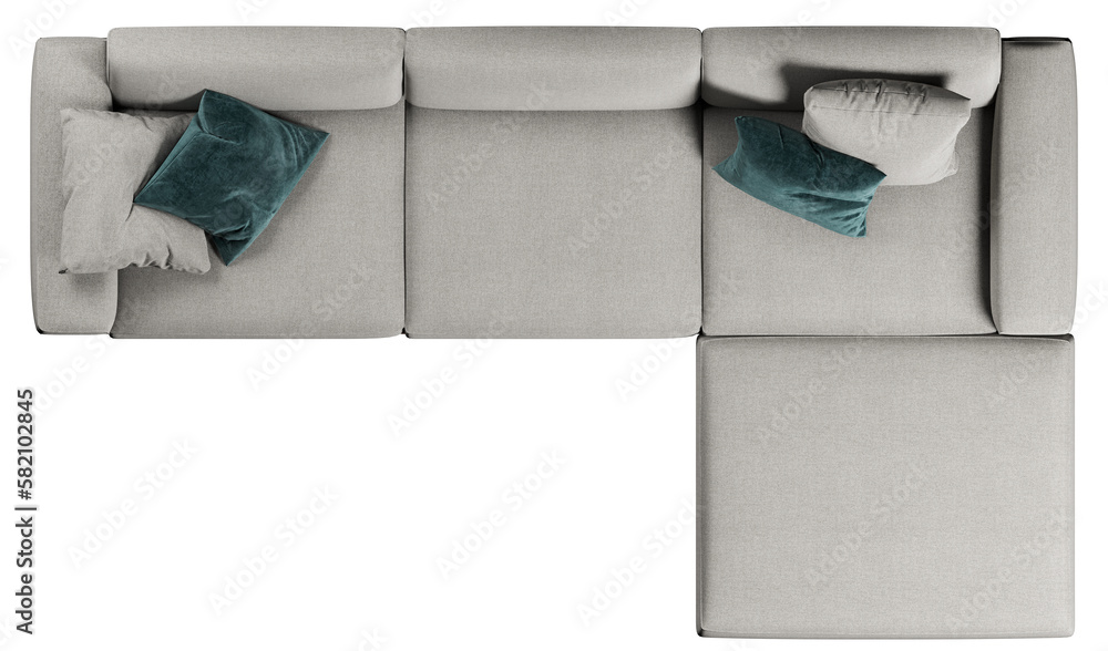 Top view of sofa with cushions Stock Photo | Adobe Stock