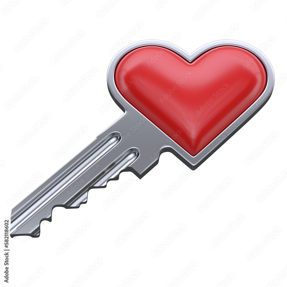 Heart Shaped Key Clipart