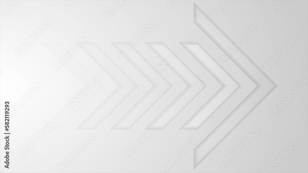 Grey tech arrows abstract minimal background. Seamless looping motion ...