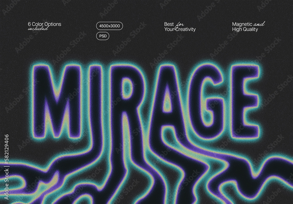 Mirage Text Effect Mockup Stock Template | Adobe Stock