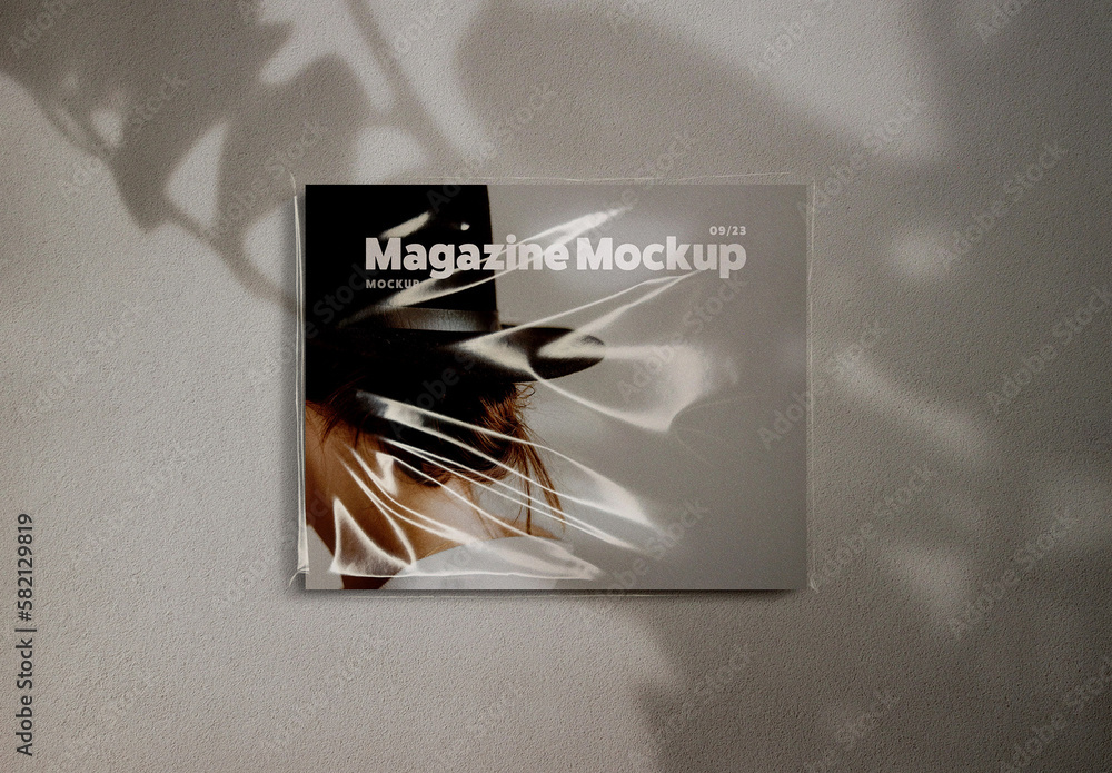 Stylish Wrapped Magazine Mockup Stock Template | Adobe Stock